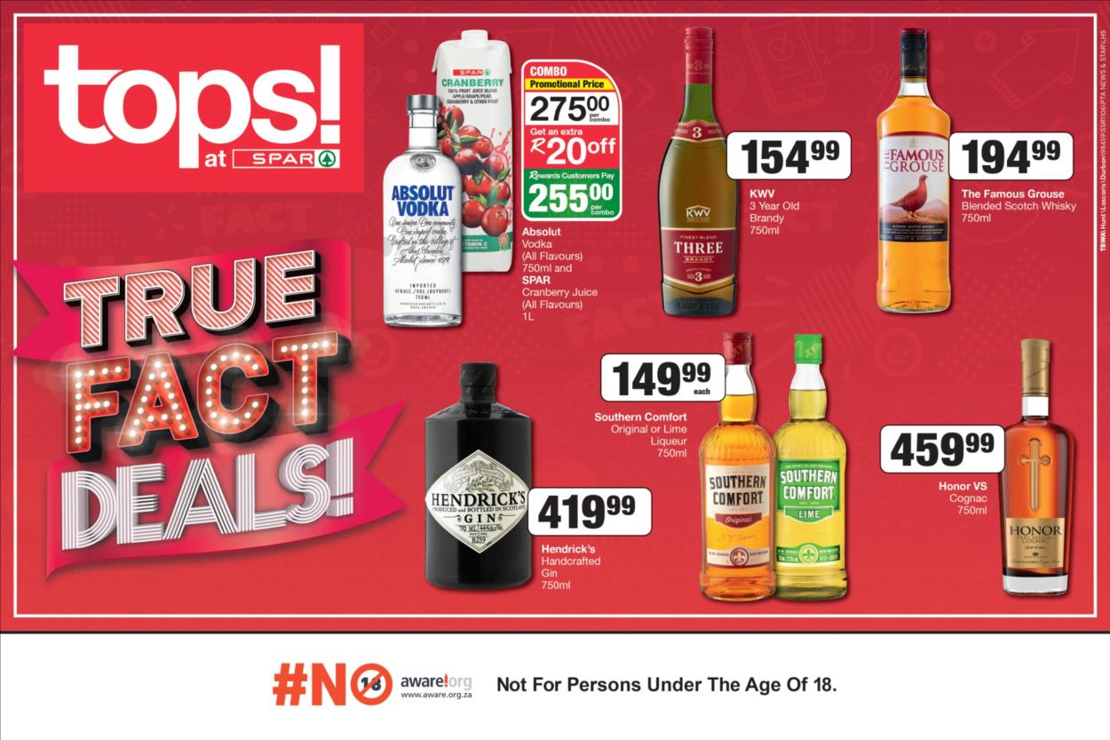 TOPS at SPAR - Specials at TOPS at SPAR