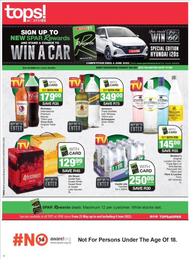TOPS at SPAR - Specials at TOPS at SPAR