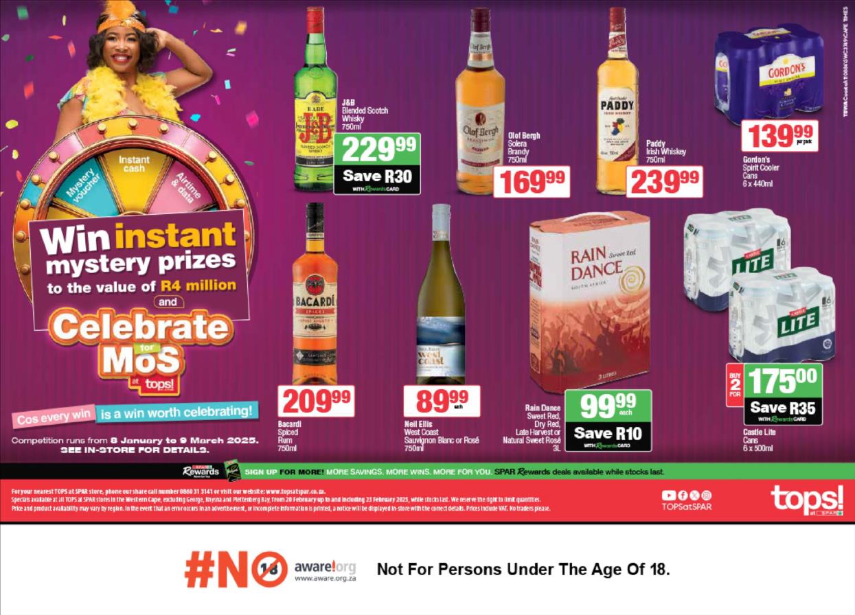 TOPS at SPAR - Specials at TOPS at SPAR