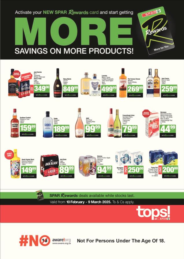 TOPS at SPAR - Specials at TOPS at SPAR