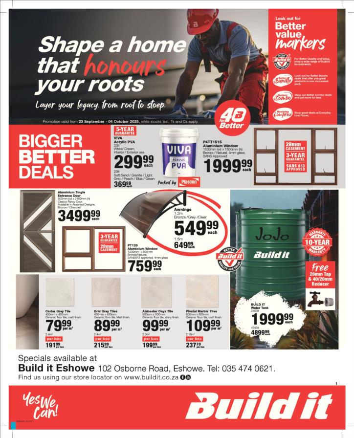 Build it - Eshowe KwaZulu Natal