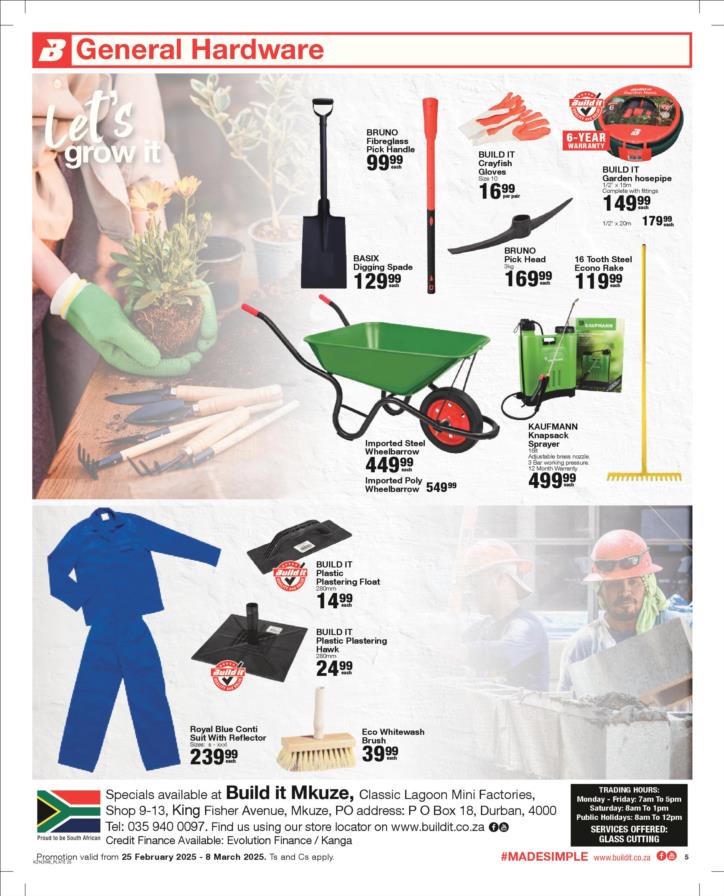 Build it - Mkuze KwaZulu Natal