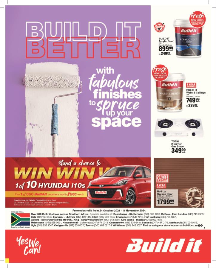 Build it - build it elliot eastern cape