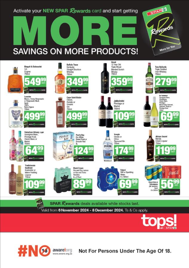 TOPS at SPAR - Specials at TOPS at SPAR