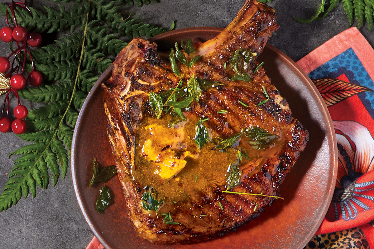SPAR - Braaied Tomahawk Steak with Golden Curry Butter Recipe