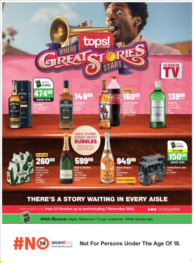 TOPS at SPAR - Specials at TOPS at SPAR