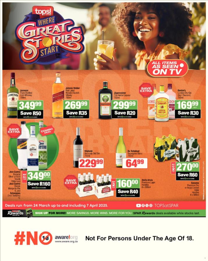 TOPS at SPAR - Specials at TOPS at SPAR