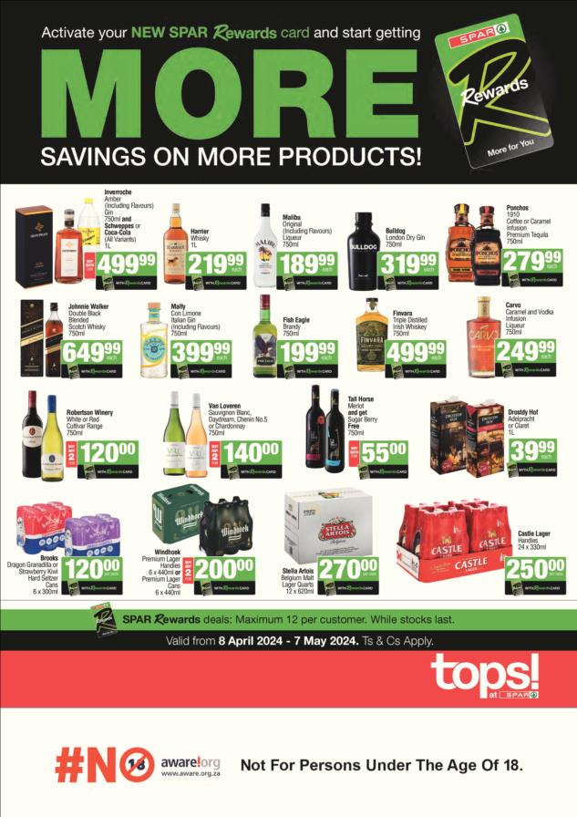 TOPS at SPAR - Specials at TOPS at SPAR