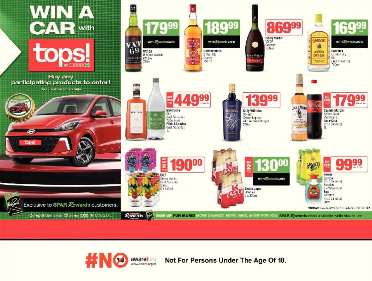 TOPS at SPAR - Specials at TOPS at SPAR