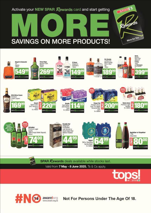 TOPS at SPAR - Specials at TOPS at SPAR