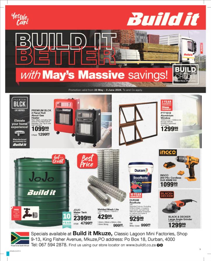 Build it - Mkuze KwaZulu Natal