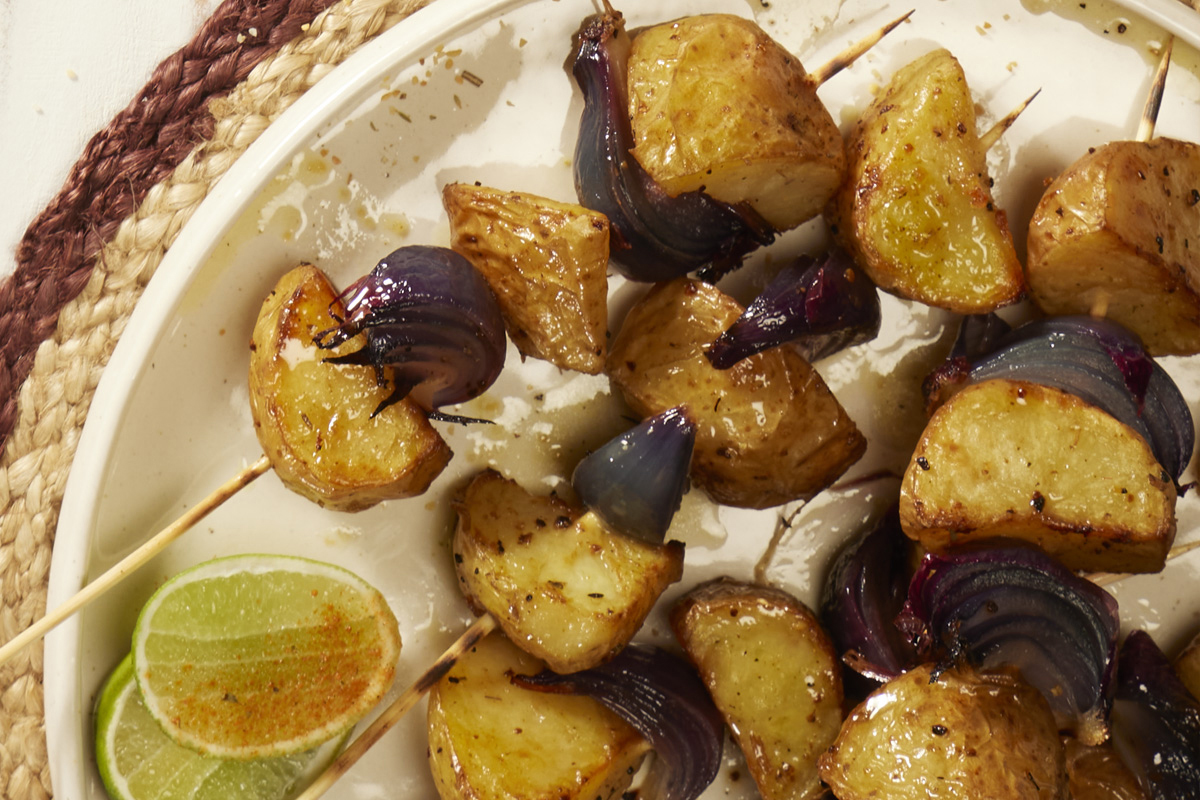 SPAR - Potato and Red Onion Skewers Recipe
