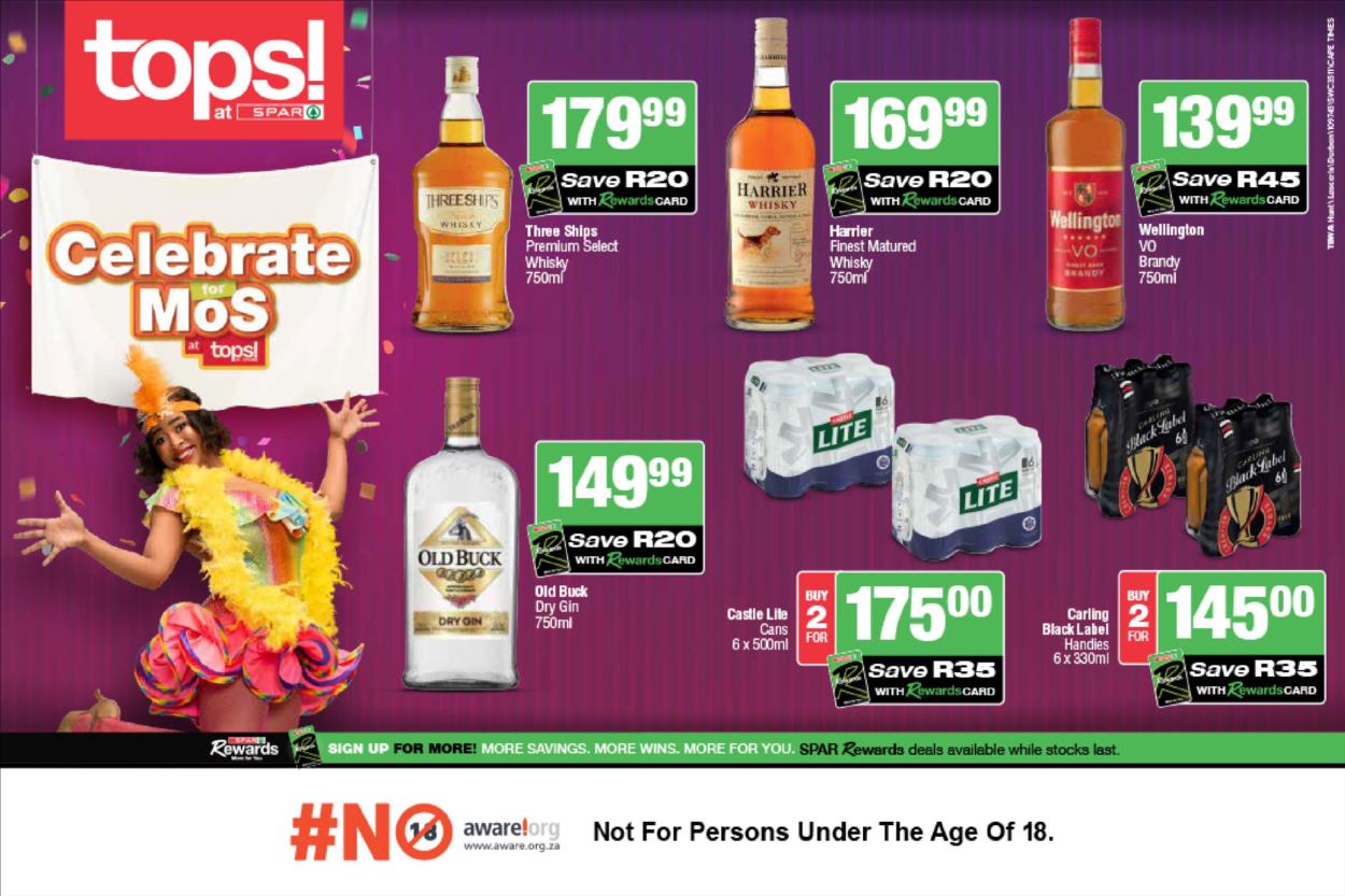 TOPS at SPAR - Specials at TOPS at SPAR