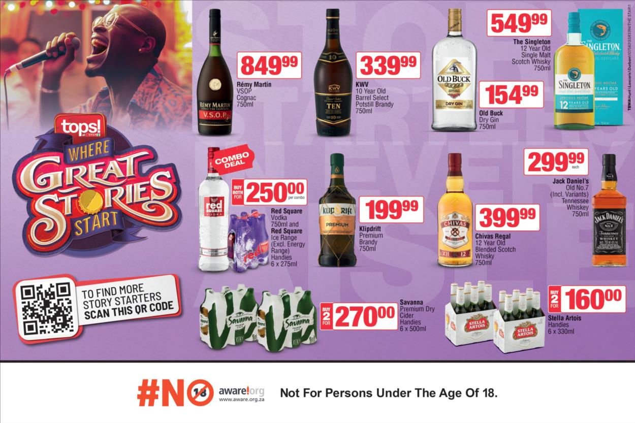 TOPS at SPAR - Specials at TOPS at SPAR