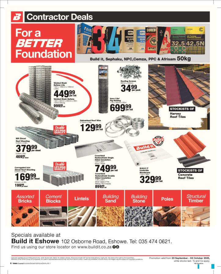 Build it - Eshowe KwaZulu Natal