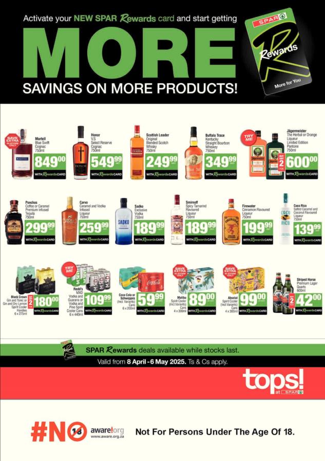 TOPS at SPAR - Specials at TOPS at SPAR
