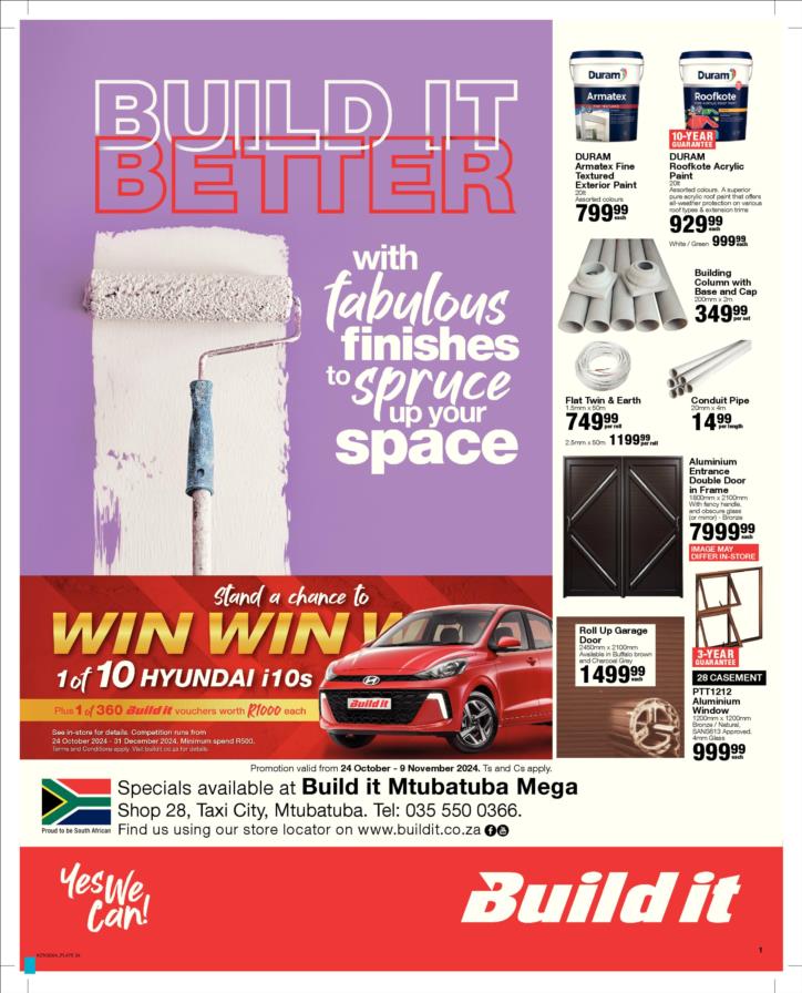 Build it - build it mtubatuba mega kwazulu natal