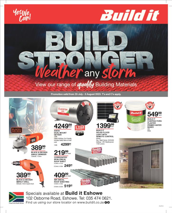 Build it - Eshowe KwaZulu Natal