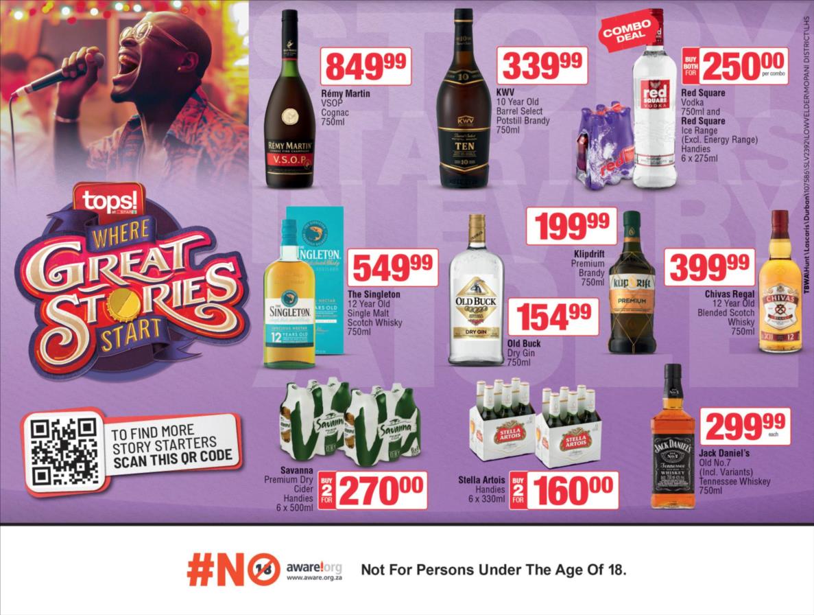 TOPS at SPAR - Specials at TOPS at SPAR