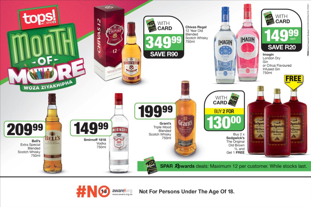 TOPS at SPAR - Specials at TOPS at SPAR