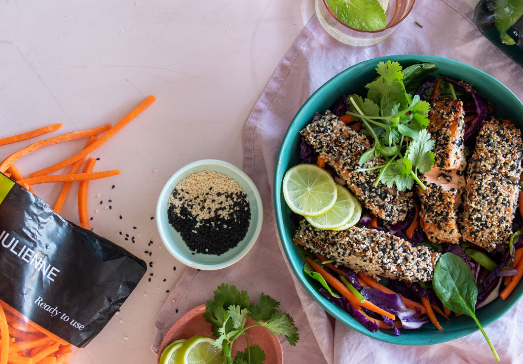 SPAR - Sesame Crusted Salmon Salad Recipe