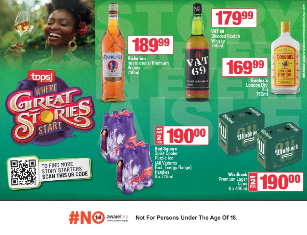 TOPS at SPAR - Specials at TOPS at SPAR