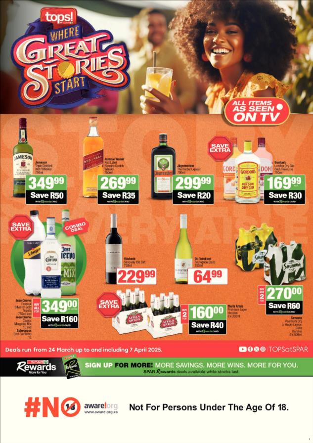 TOPS at SPAR - Specials at TOPS at SPAR