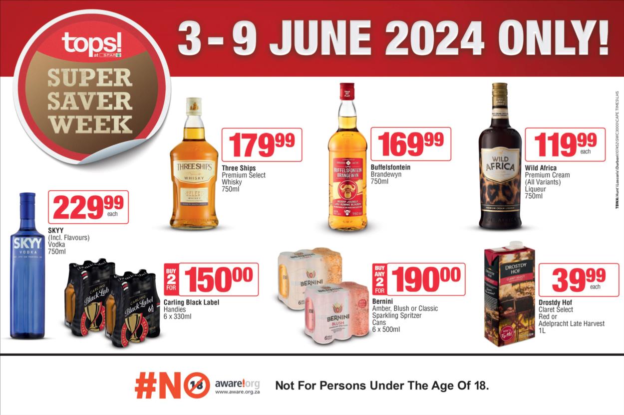 TOPS at SPAR - Specials at TOPS at SPAR