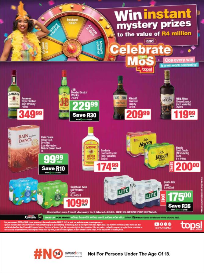 TOPS at SPAR - Specials at TOPS at SPAR