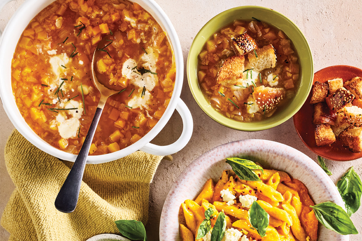 SPAR - Butternut Soup and Spicy Creamy Pasta Sauce in one Recipe