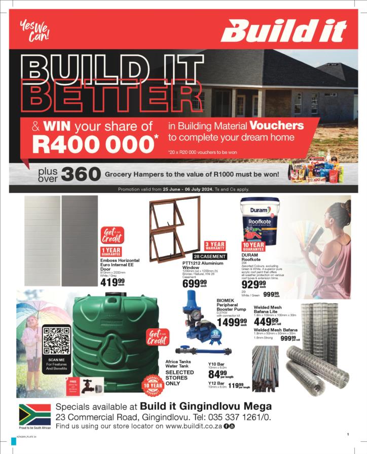 Build it - build it gingindlovu mega kwazulu natal