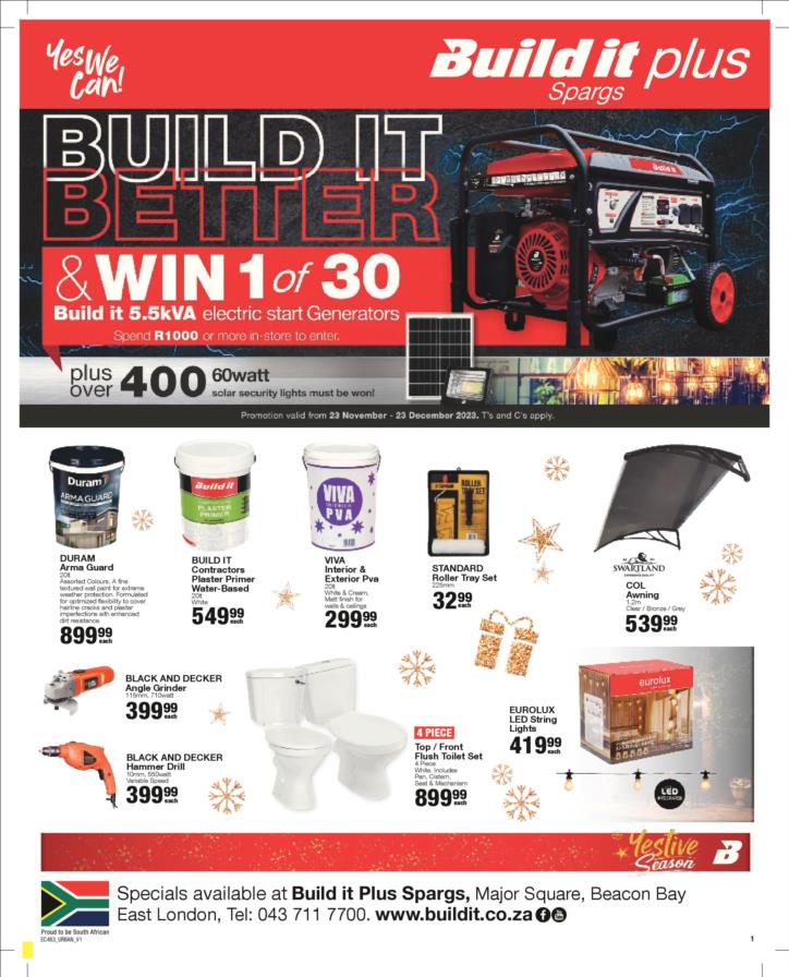 Build it - build it spargs beacon bay eastern cape