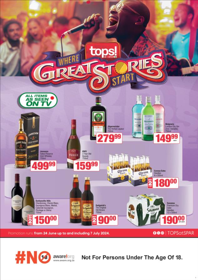 TOPS at SPAR - Specials at TOPS at SPAR