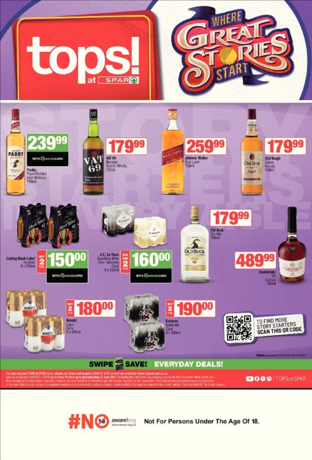 TOPS at SPAR - Specials at TOPS at SPAR