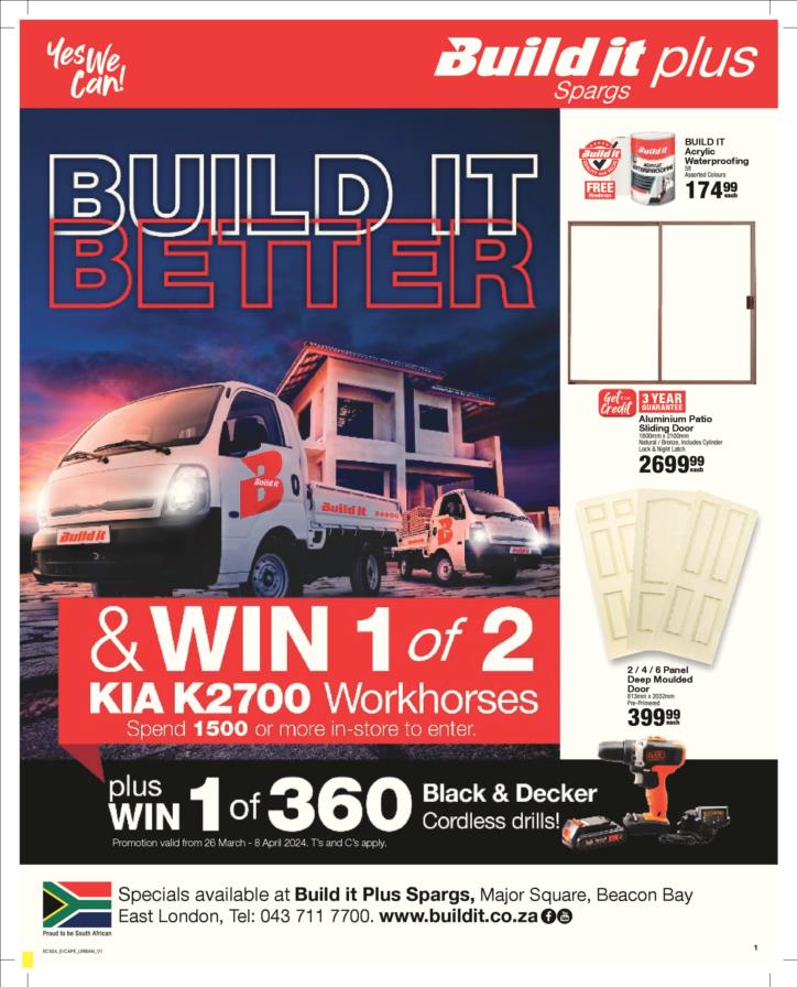 Build it - build it spargs beacon bay eastern cape