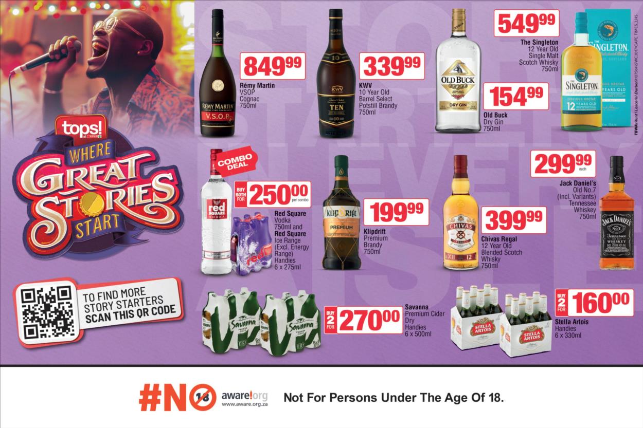 TOPS at SPAR - Specials at TOPS at SPAR