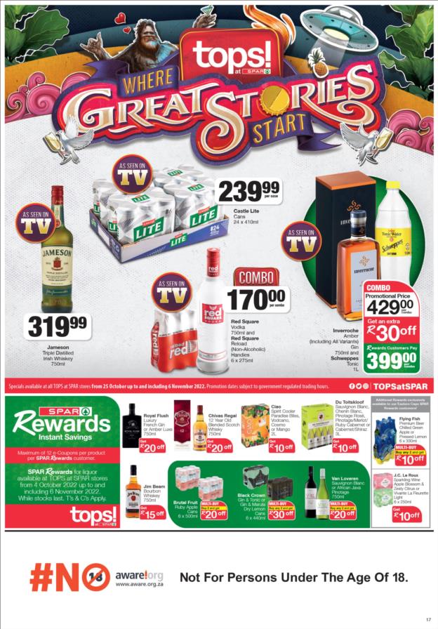 TOPS at SPAR - Specials at TOPS at SPAR