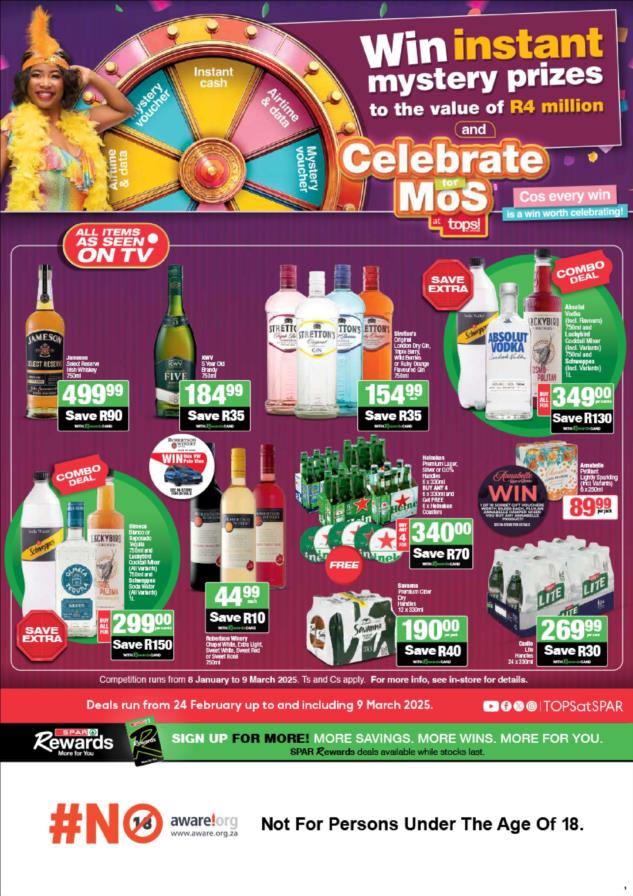 TOPS at SPAR - Specials at TOPS at SPAR