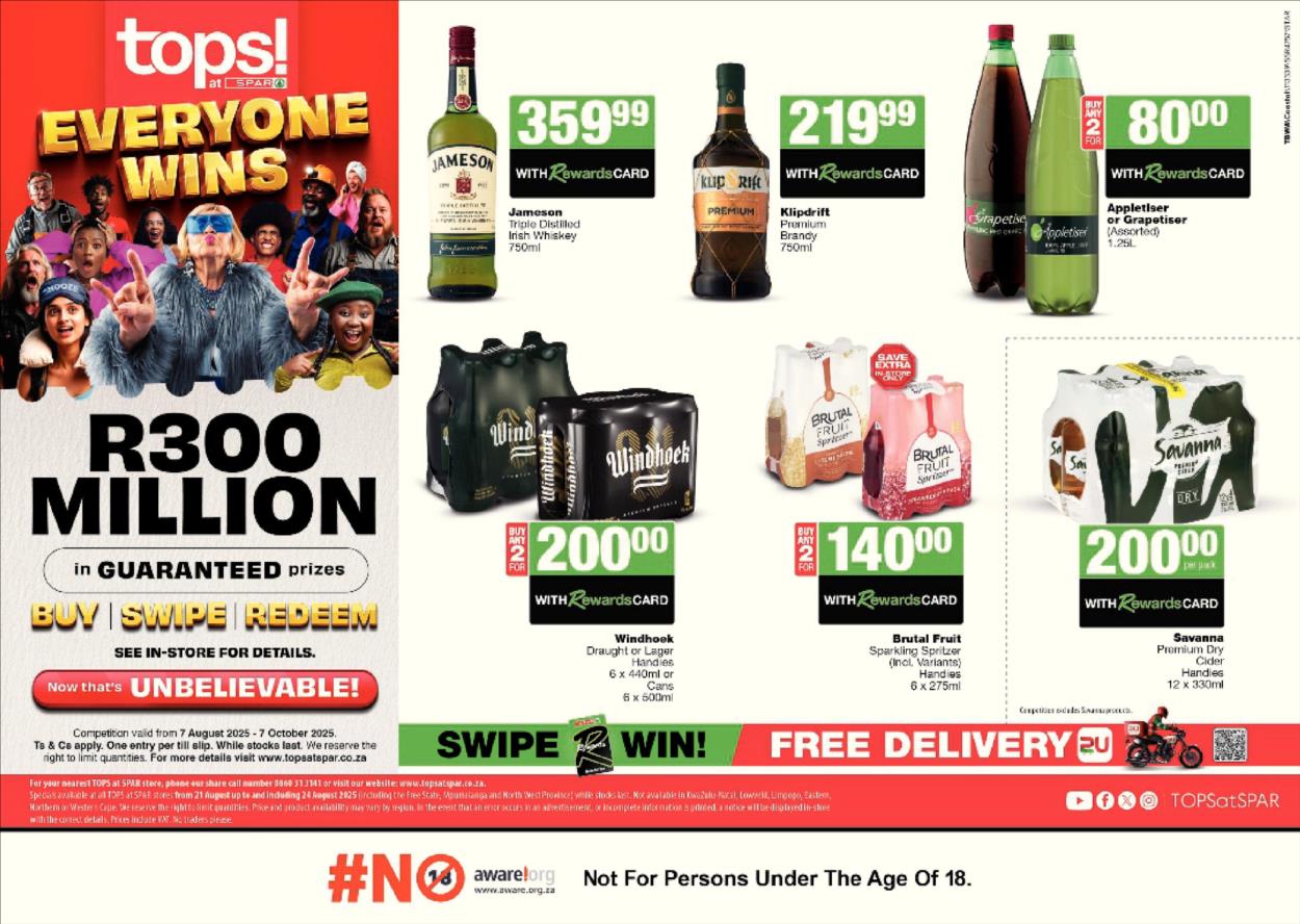 TOPS at SPAR - Specials at TOPS at SPAR