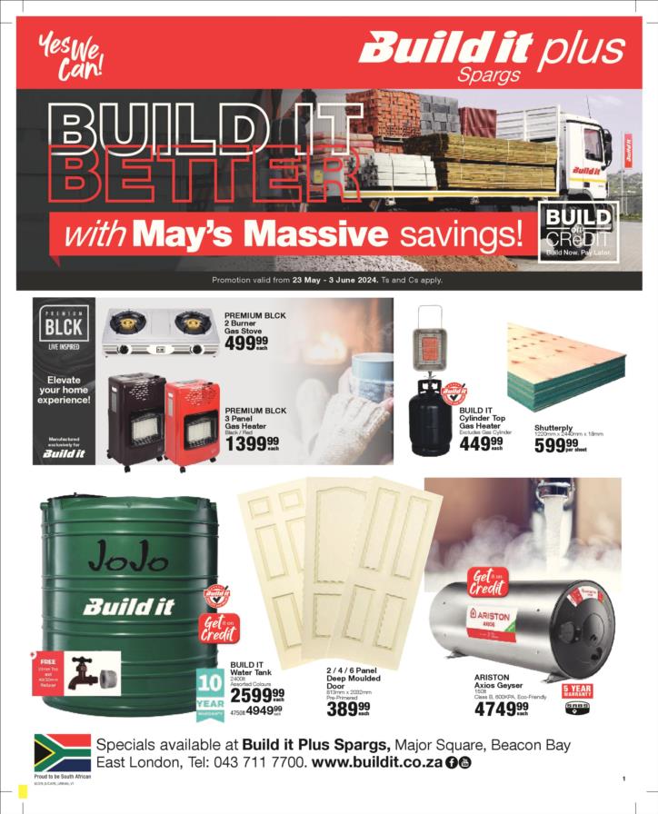 Build it - build it spargs beacon bay eastern cape