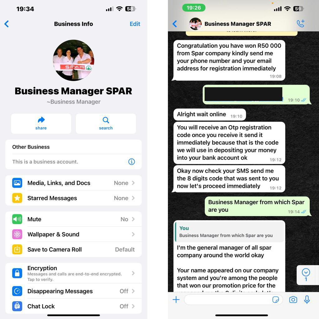 SPAR - SPAR Winner Scam