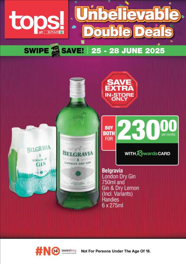 TOPS at SPAR - Specials at TOPS at SPAR